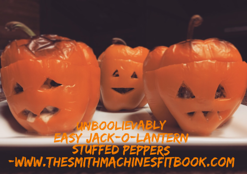UnBOOlievably Easy Jack-O-Lantern Stuffed Peppers - The Smith Machines ...